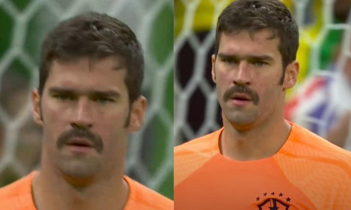 Alisson chama atenção com 'bigode de muchacho' em estreia do Brasil na ...
